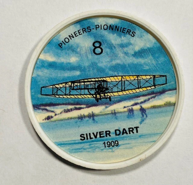 VINTAGE JELLO HOSTESS Airplane Wheel Coin #8 SILVER DART1909 $5.00 ...