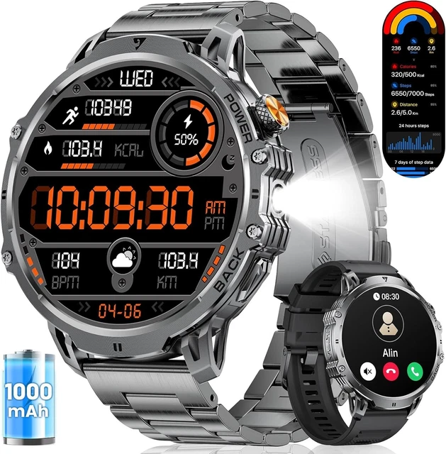 FITFLEX EF13 2025 Montre Connectée Batterie 1000mAh, 1,85" EUR 20,00 - PicClick FR