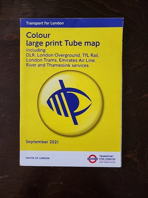 LARGE PRINT TUBE MAP - Sept 2021 London Underground TFL Colour Poster ...