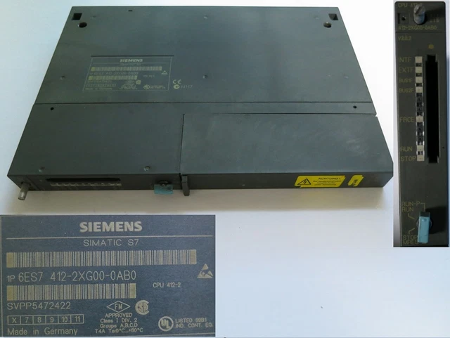 SIEMENS SIMATIC S7-400 CPU 412-2 6ES7 412-2XG00-0AB0 20-1 #2622 EUR 779 ...