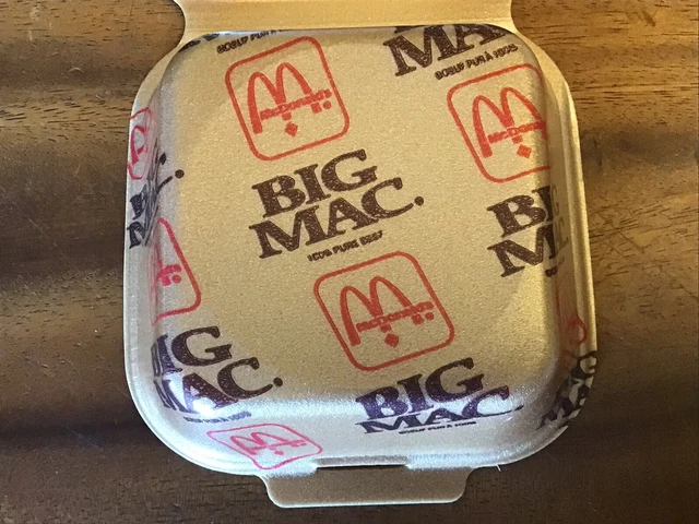 RARE VINTAGE 1980S McDonald's Styrofoam Clamshell FAST FOOD BURGER ...