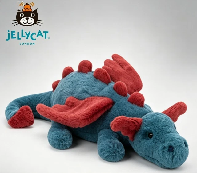 JELLYCAT HUGE DEXTER Dragon 50cm Rare – Authentic New w/ Tags Present £ ...
