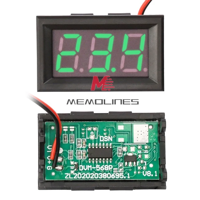 0.56 INCHES LED DC Digital Voltmeter 3-Wire 4.5V-30V Voltage Tester #pb ...