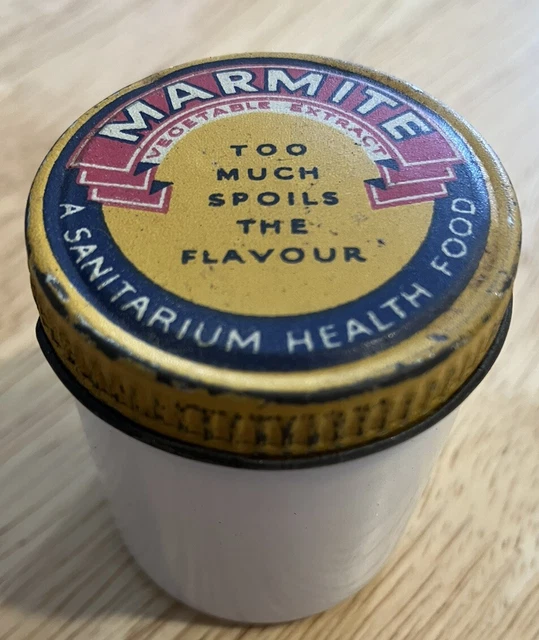 MARMITE VINTAGE MILK Glass Australian Jar with Tin Lid $49.99 - PicClick AU