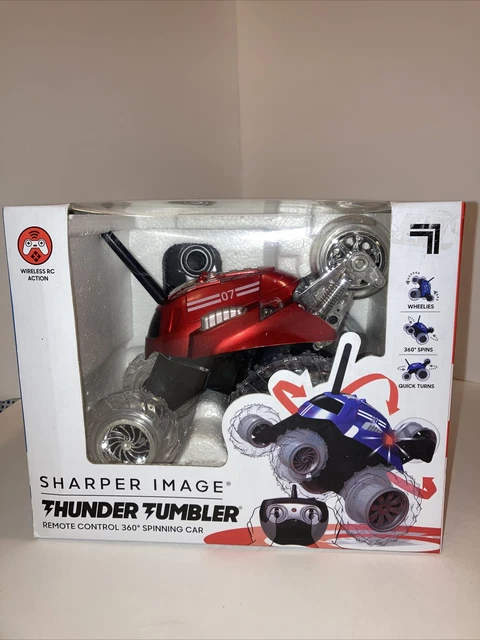 SHARPER IMAGE THUNDER Tumblr Remote Control 360° Spinning RED Car NEW ...