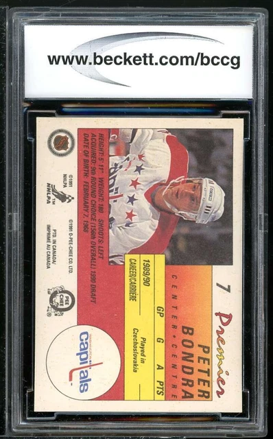 CARTE RECRUE PETER Bondra 1990-91 OPC Premier #7 BGS BCCG 9 EUR 16,32 ...