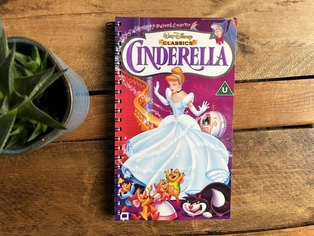 RECYCLED/UPCYCLED DISNEY’S CINDERELLA VHS Notebook £7.00 - PicClick UK
