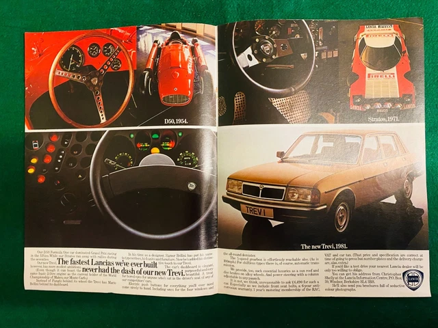 LANCIA D50 STRATOS Trevi Centrefold Poster Advert A4 X 2 Size File Xa ...