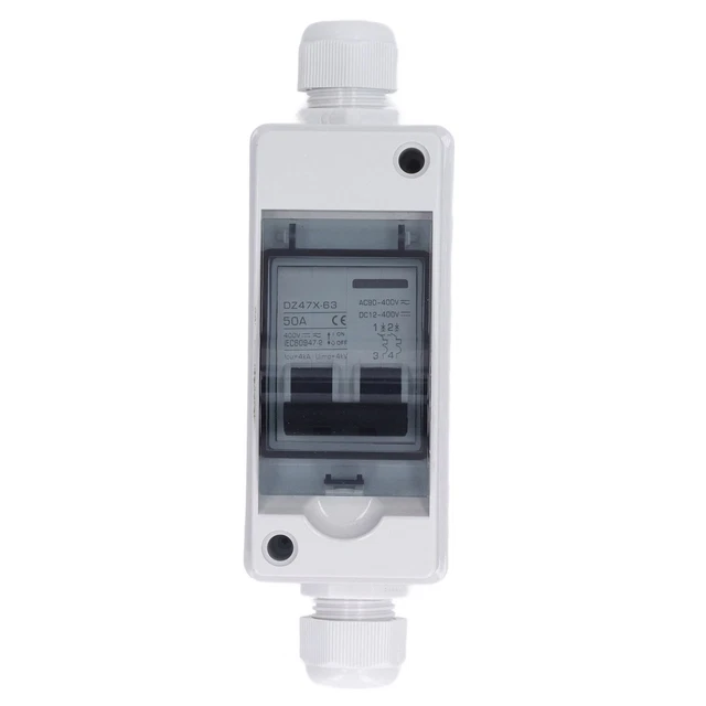 MINIATURE CIRCUIT BREAKER Isolator Combiner Box Isolating Ip65 2P 50Amp ...
