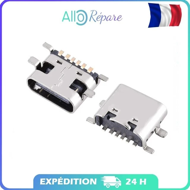 CONNECTEUR USB-C TYPE C 6 Pin prise SMT / PCB à 6 broches USB Type C 3. ...