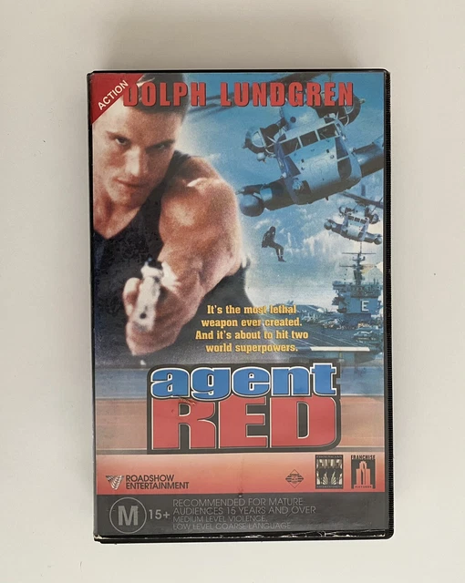 AGENT RED [VHS] Roadshow Video Big Box Ex-Rental Tape Dolph Lundgren 2000 $19.95 - PicClick AU