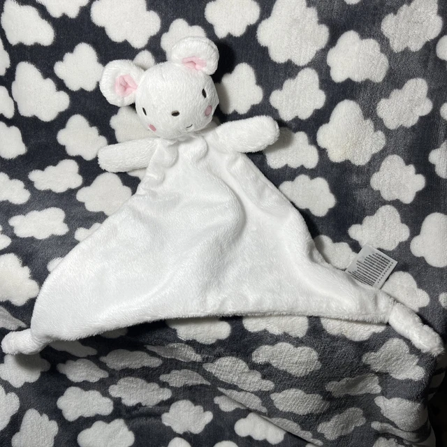 MOTHERCARE WHITE MOUSE baby Comforter Blankie soft toy soother plush ...