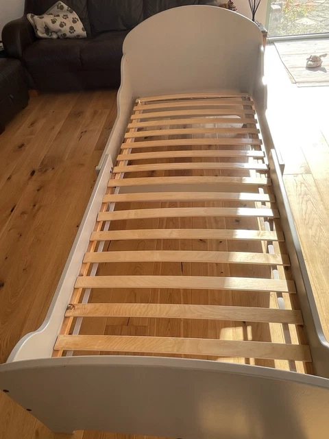 IKEA TROGEN CHILDREN'S Toddler Single Extendable Bed in Grey £19.44 ...