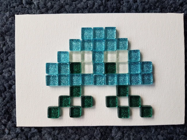 SPACE INVADER_ TILES_ en mosaique_street Art_Arcade_Atari EUR 24,99 ...