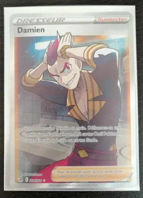 CARTE POKÉMON DAMIEN FULL ART EB8 POING DE FUSION 264/264 NEUVE VF EUR ...