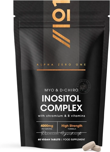 MYO INOSITOL & D Chiro Inositol 4000mg – PCOS Supplement with Chromium ...