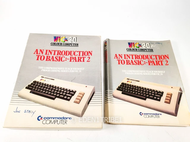 VINTAGE 1982 COMMODORE Vic-20 An Introduction to Basic Part 2 Book ...