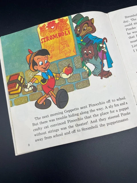 WALT DISNEY STORYTELLER Read Along Book Only Pinocchio NO CASSETTE TAPE ...