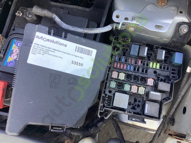 FORD FIESTA MK7 2008-2012 Fuse Box In Engine Bay WITHOUT REFERENCE £47. ...