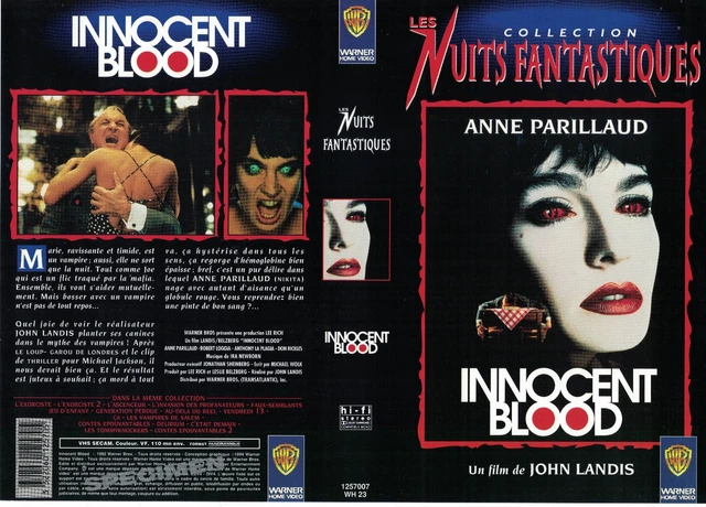 JAQUETTE VHS (SPECIMEN Sleeve) Innocent Blood - Landis - Parillaud ...