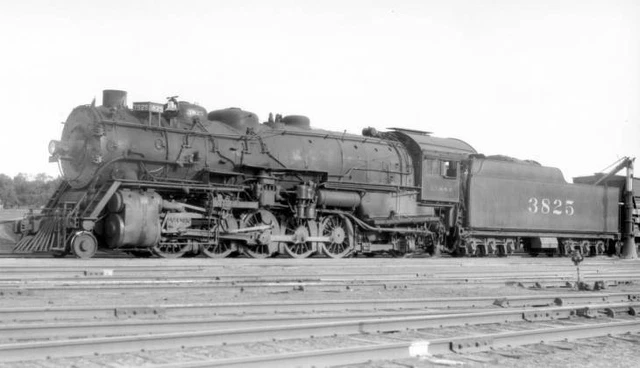 AT&SF SANTA FE Railroad locomotive engine No. 725 type 2-8-0 OLD TRAIN ...
