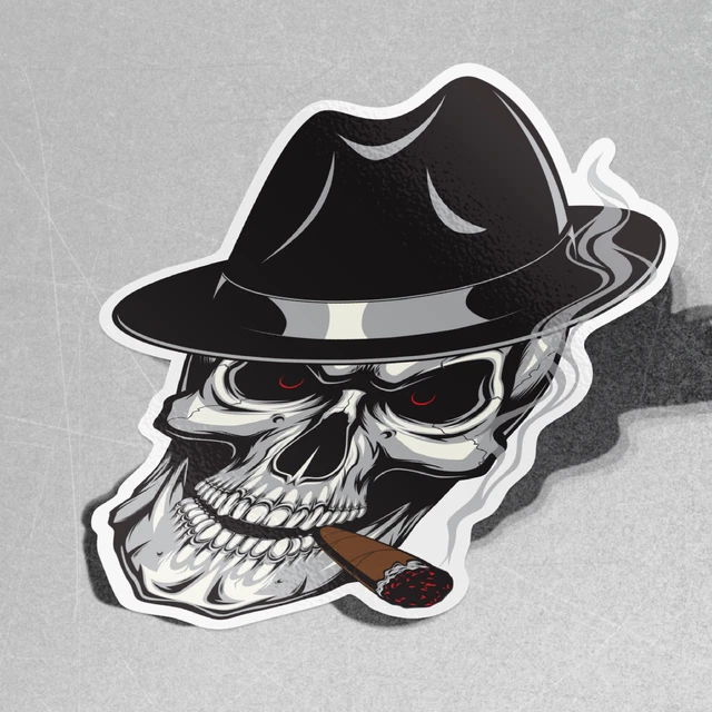 EVIL SKULL SMOKE Vinyl Sticker Decal Window Car Van Bike 2951 £3.16 ...