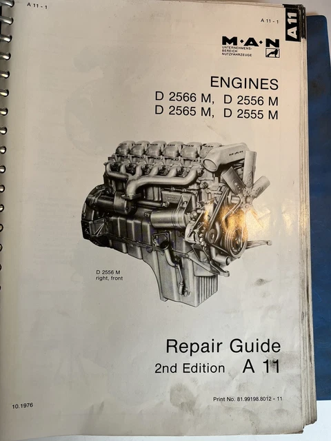 MAN D2566CM D2556M D2565M D2555M Engines Truck Service Repair Workshop ...