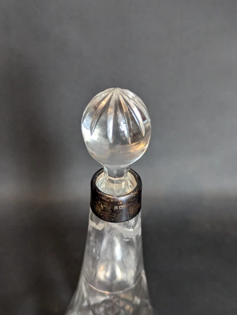 ANTIQUE SOLID SILVER Topped Whisky Noggin With Stopper Damaged £79.68 ...