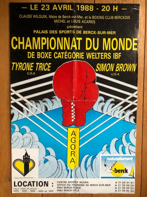 ORIGINAL BOXING POSTER 1988 - Simon Brown v Tyrone Trice IBF World ...