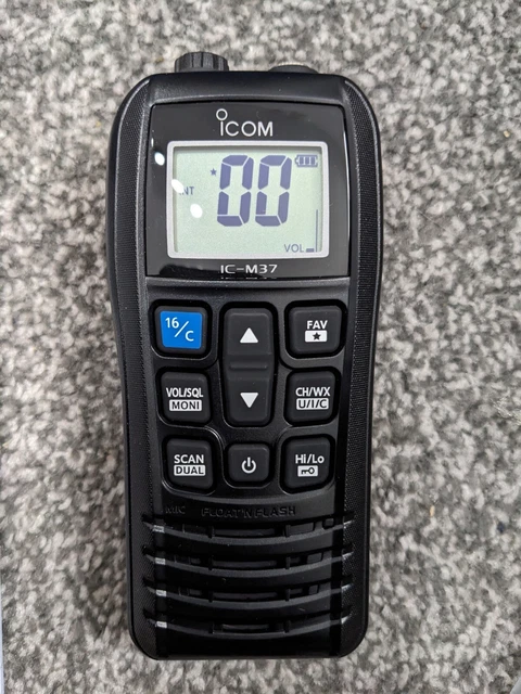 ICOM IC-M37E - Marine VHF Handheld - Buoyant Waterproof - 6W **CH00 & CH31** £220.00 - PicClick UK