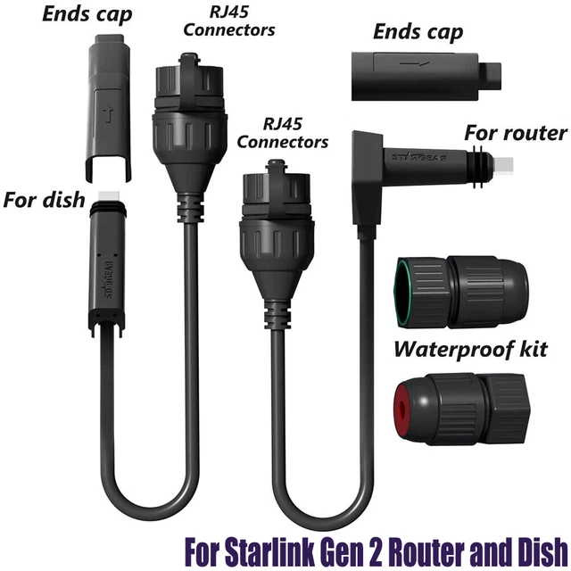 FOR STARLINK SATELLITE Gen 2 Router Cable Plug to RJ45 Female Internet ...