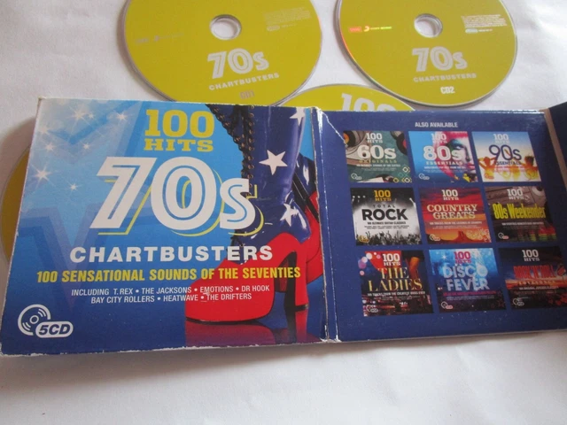 100 HITS 70S Chartbusters Various Artits Limited Edition 5 CD Album Set ...