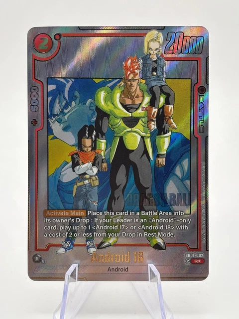 DRAGON BALL SUPER Fusion World - Android 16 SB01-002 Rare Alt Art NM ...