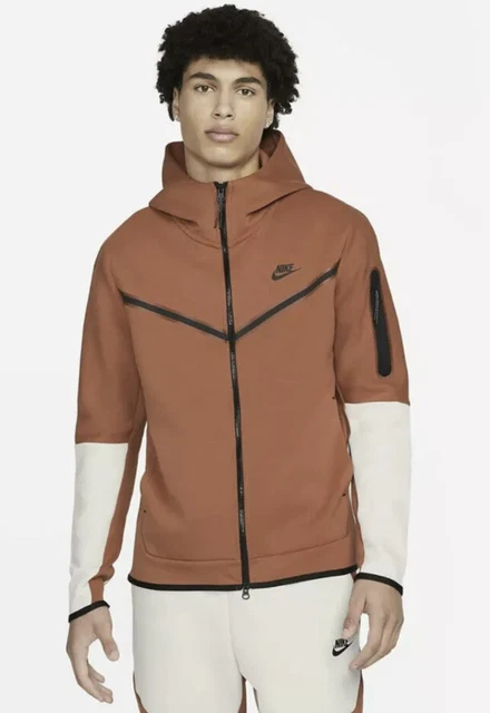 NIKE SPORTSWEAR TECH Fleece Windrunner Hoodie Burnt Sunrise/LT Bone ...