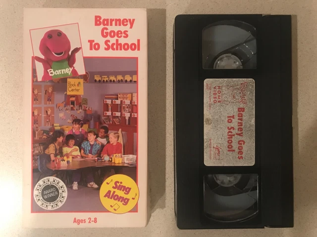 BARNEY - BARNEY Goes to School (VHS, "classic favorite in a new package ...