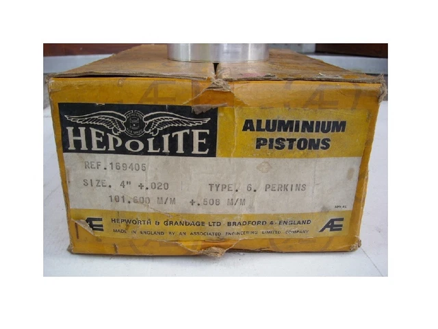 PERKINS MOTOR R6 5,56l F340 340S 1953-1962 sechs neue Hepolite Kolben ...