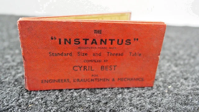 VINTAGE 1950'S ENGINEERING Conversion Table "INSTANTUS" Compiled Cyril ...
