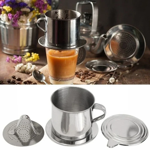 STAINLESSSTEEL VIETNAMESE DRIP Coffee Pot Infuser for Home Filter Maker ...