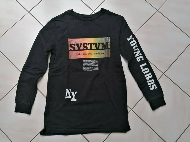 SYSTVM HERREN SWEATY schwarz mit Ausdruck Gr. M EUR 6,50 - PicClick DE