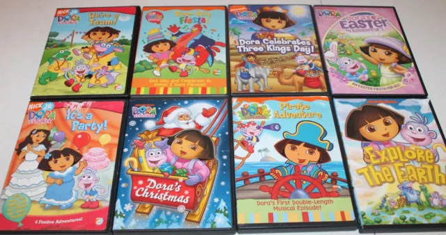 Dora The Explorer 8 Dvd Lot Nickelodeon Nick Jr Pirate Christmas