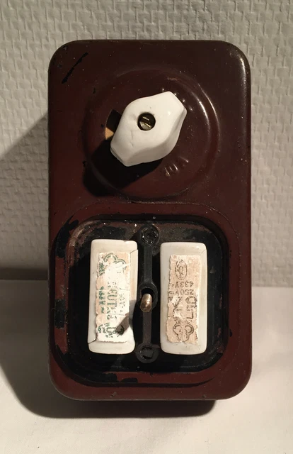 OLD VINTAGE OLD French Switch Deco Loft Workshop Switch/Fuse Block £20. ...