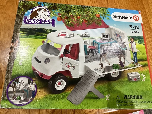 SCHLEICH HORSE CLUB Mobile Vet Horsebox Van with Hanoverian Foal Figure ...