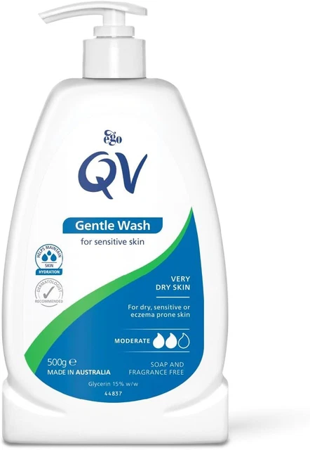 QV GENTLE WASH (500g) Body for Dry, Sensitive Skin, pH 500 g (Pack of 1 ...
