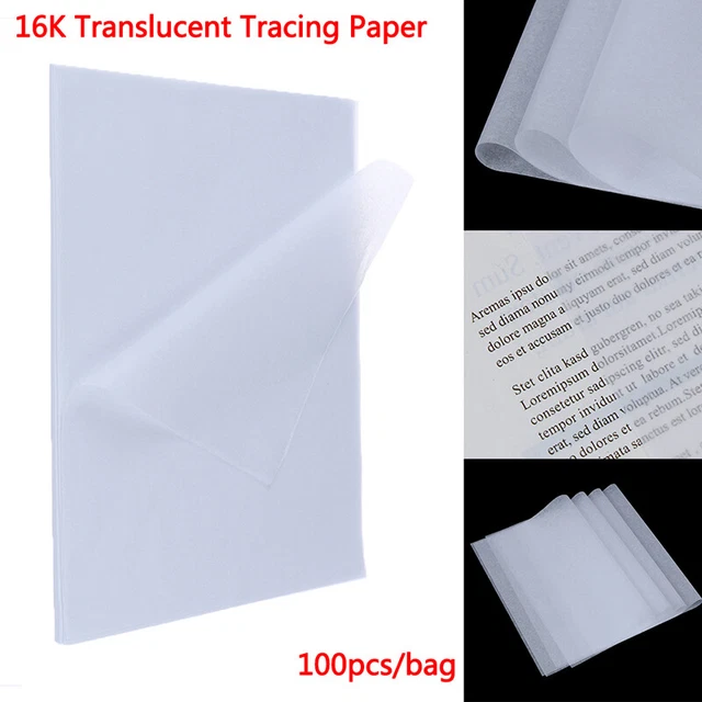 100X TRACING PAPER Translucent Craft Copying Calligraphy Drawing ...