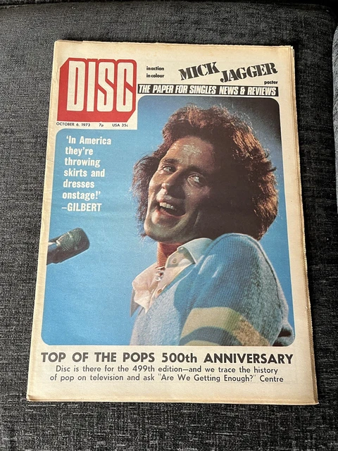 DISC & MUSIC Echo 6 Oct 1973 Jagger Poster Top O T Pops Lizzy £14.99 ...