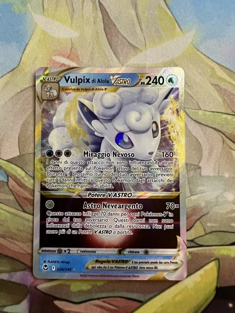 POKEMON CARD VULPIX Di Alola V Astro 34/195 ITA Tempesta Argentata EUR ...