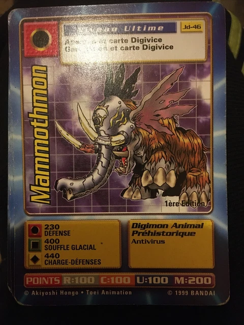 CARTE DIGIMON - Mammothmon - 1ère Edition - Jd-46 - FR EUR 20,00 ...