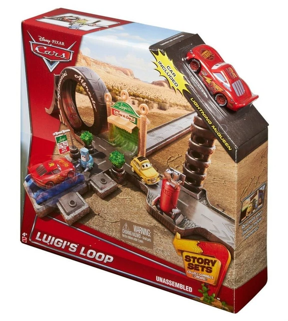 DISNEY PIXAR CARS Luigi's Loop Playset Lightning McQueen Mattel NEW ...