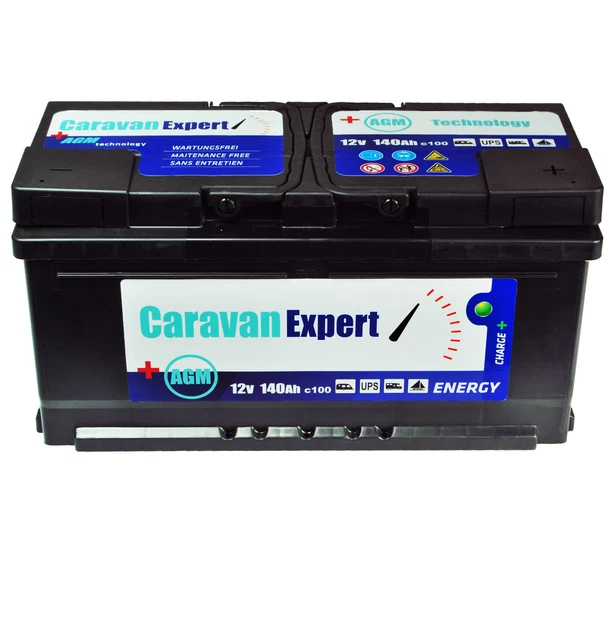 RV BATTERY WOHNWAGENBATTERIE 140Ah AGM Caravan Supply Battery 12v £148. ...