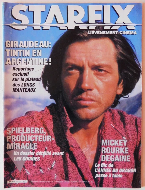 STARFIX MAGAZINE N° 31 1985 Bernard Giraudeau Mickey Rourke Spielberg ...